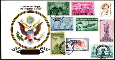 1869 Chester W. Nimitz FDC, 9 Stamp Comb Unknown Cachet, EC, Open Flap ...