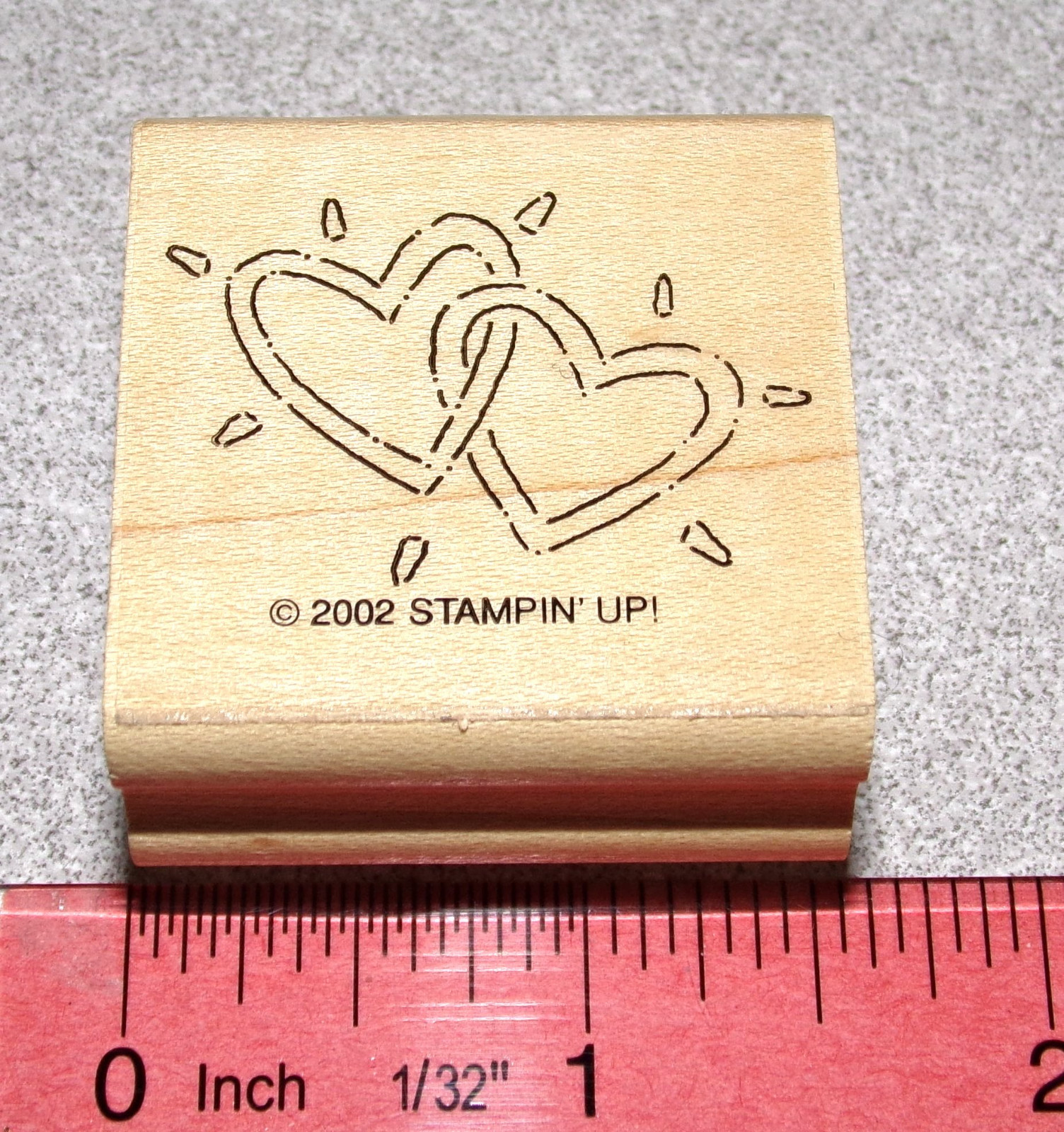 Hearts Linked Together Rubber Stamp Wedding Single by Stampin Up All ...
