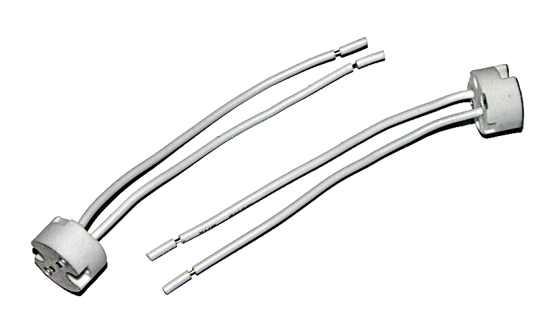 20pc Sockets MR16 MR11 G4 LED or Halogen Light Bi-Pin Has 4" Wire Leads ...