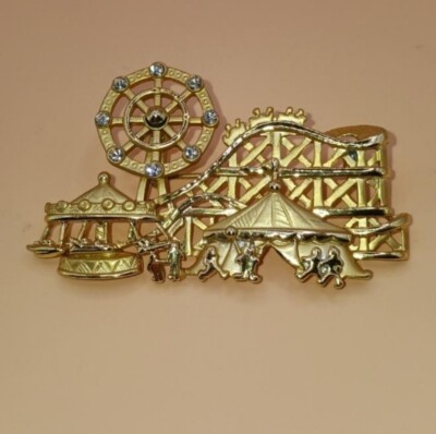 Vintage Carnival Brooch, Ferris Wheel moves | eBay