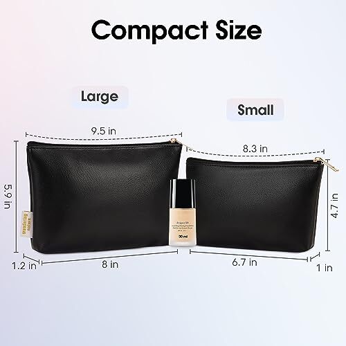 Makeup Bag Small Cosmetic Bag for Purse 2 Pack Small Make Up Pouch B ...