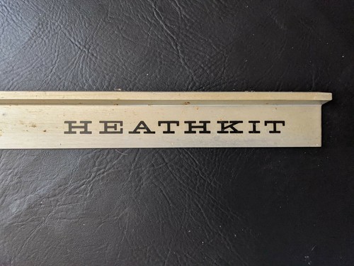 Heathkit Speaker Badge Name Plate Silver 22 " x 2 " | eBay