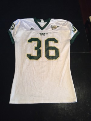 Game Worn Colorado State Rams Football Jersey Used #36 Size XL | eBay