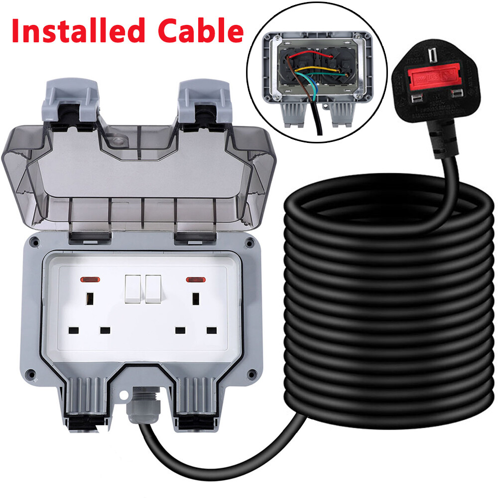 Outdoor Electrical Outlet Types IP66 13A WEATHERPROOF OUTDOOR SOCKET