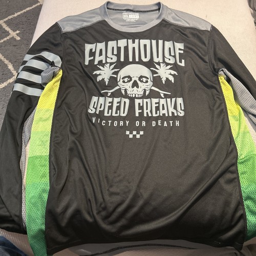 Fasthouse Mens Motorcross Jersey T Shirt Speed Freaks Long Sleeve 2XL ...