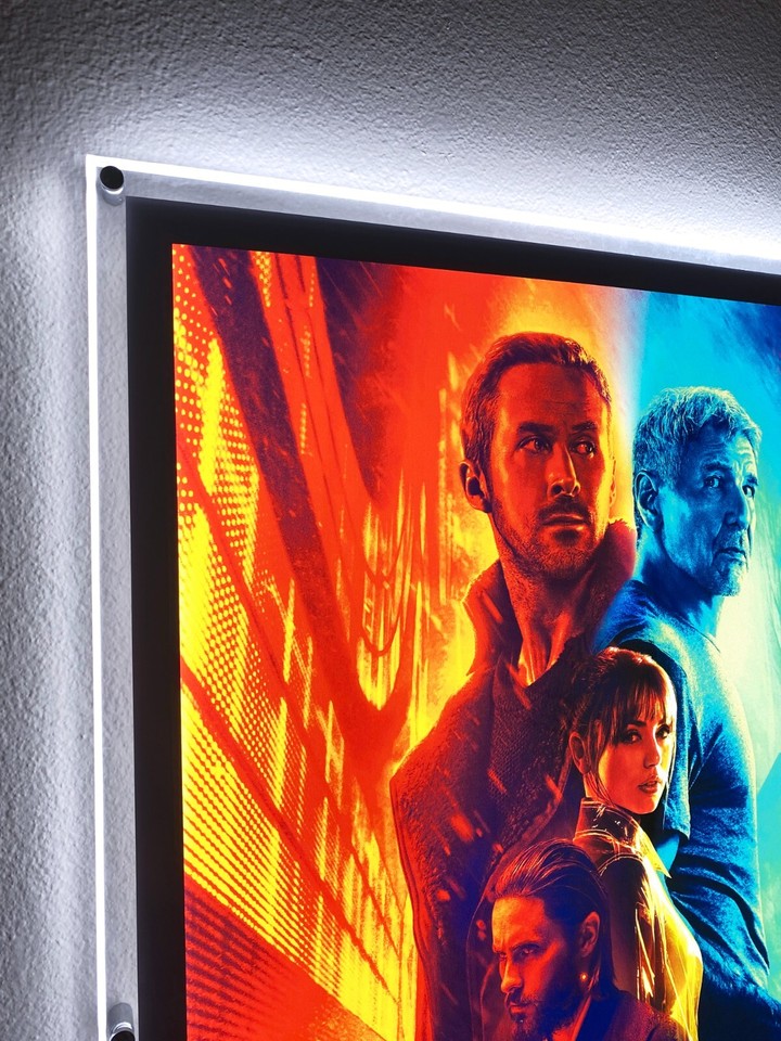 LED Light Box Poster Frame 18x24 Wall Mounted Halo Backlit Acrylic ...