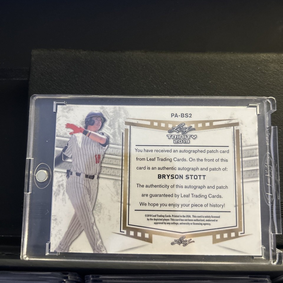 2019 Leaf Trinity BRYSON STOTT Logo Patch Platinum Auto RC 26/35 ...