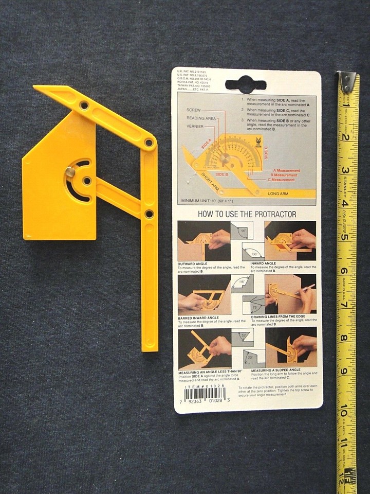 Adjustable Protractor P 1028 "Gold Medal Winner Award / New Inventions ...
