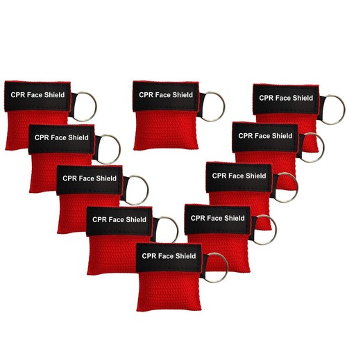 20 PCS TRANSPARENT CPR MASK KEYCHAIN ONE WAY VALVE CPR FACE SHIELD ...