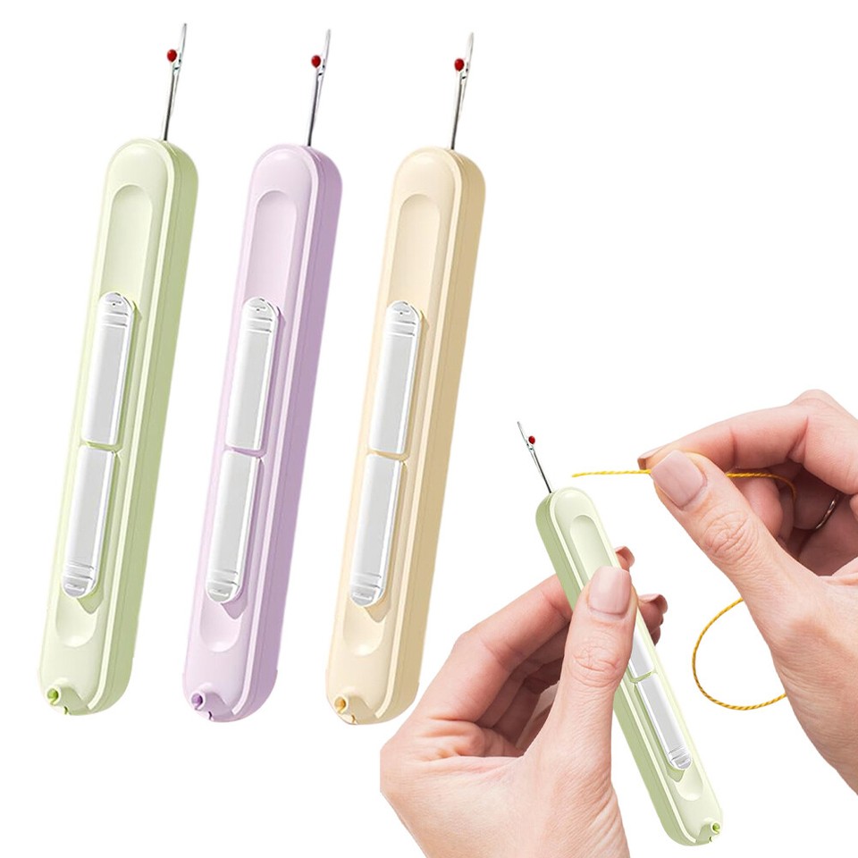 2 in 1 Needle Threader Quick Sewing Needle Changer Threading Needle ...