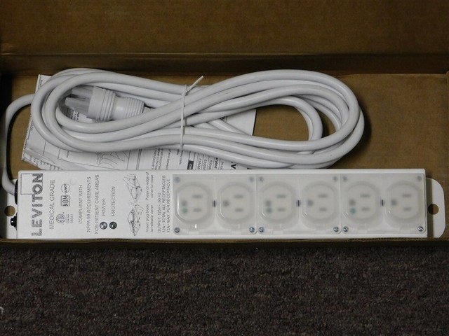 Leviton 5306m-1s5 Medical Grade Surge Protective Power Strip 15-amp 125 ...