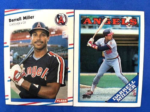 Darrell Miller 1988 Fleer & 1988 Topps Baseball - Angels | eBay