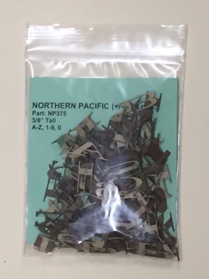 Laser Cut Letter Set Northern Pacific Speed 3/8" 150 Pcs. O HO N Scale ...