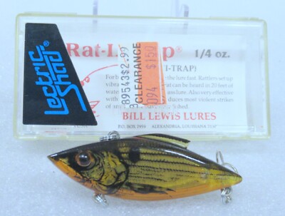 Bill Lewis Rat-L-Trap Mini Trap 1/4 Lectric Shad Crankbait Vintage New ...