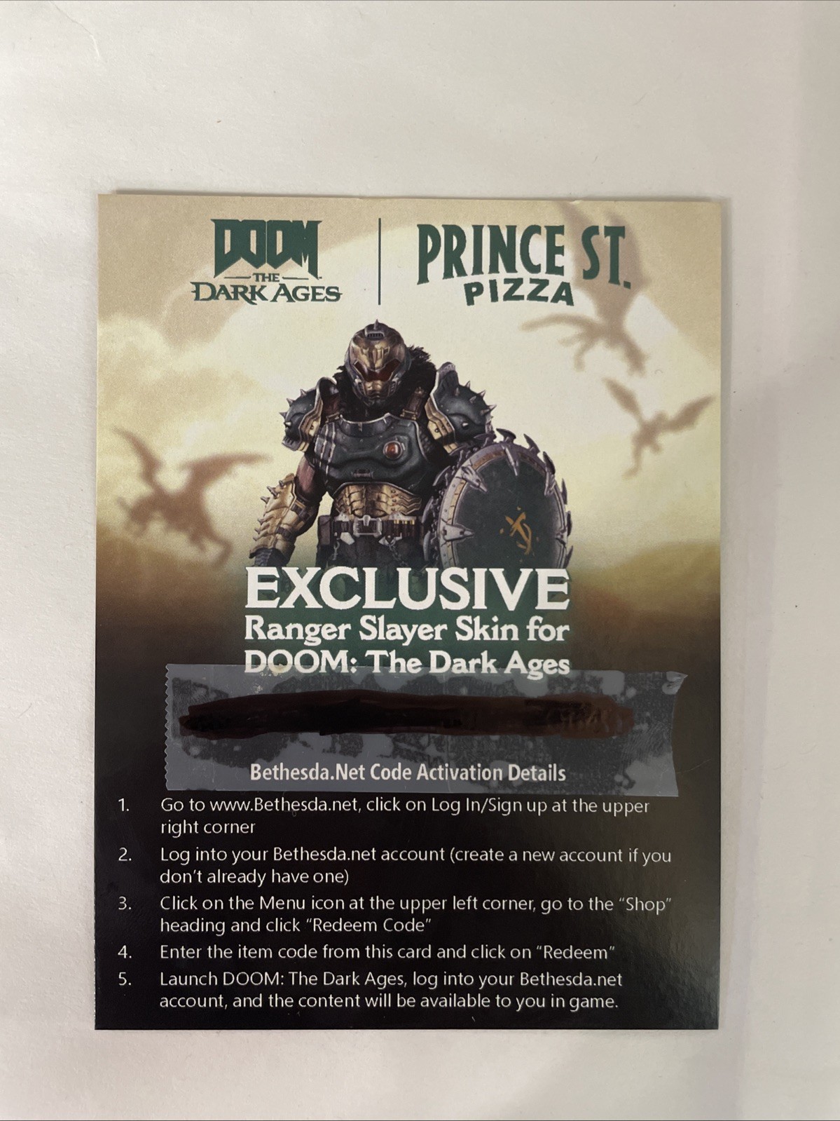 DOOM: The Dark Ages EXCLUSIVE Ranger Slayer Skin Code | eBay