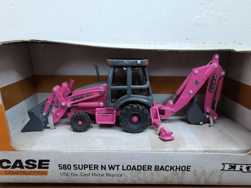 1/50 Ertl Case 580 Super N WT Backhoe Loader Pink | eBay