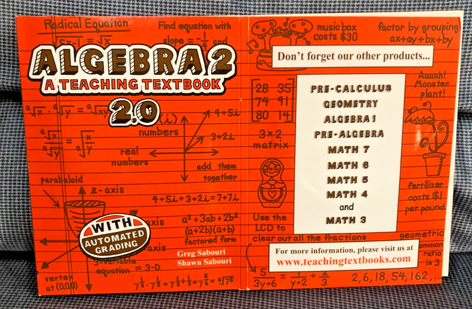 Teaching Textbooks Algebra 2 ( 2.0 Version) 12 CD-ROM SET Automated ...