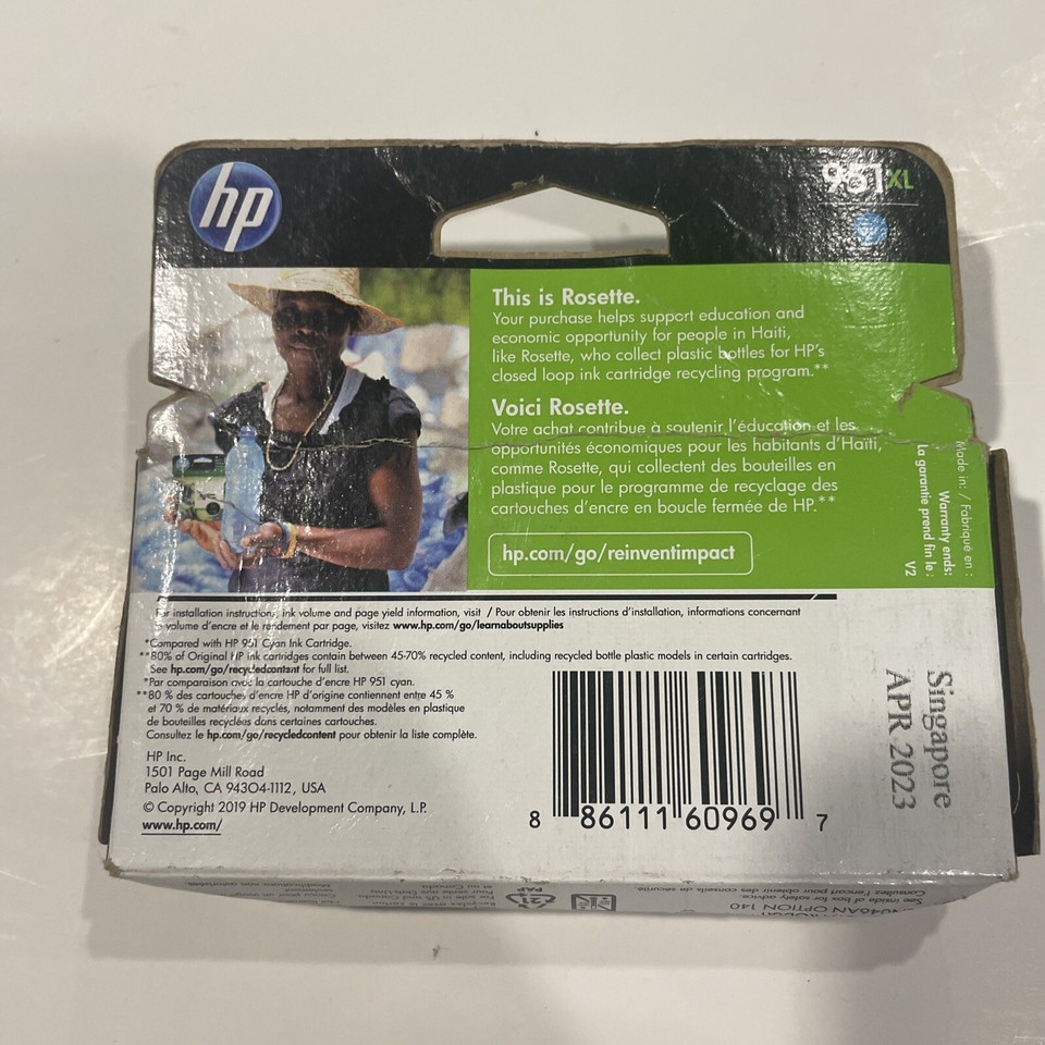 HP 951XL Cyan Ink Cartridge CN046AN Genuine Exp 4/23 New sealed | eBay