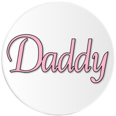Daddy - 3 Pack Circle Stickers 3 Inch - Happy Father's Day Pink Dad | eBay
