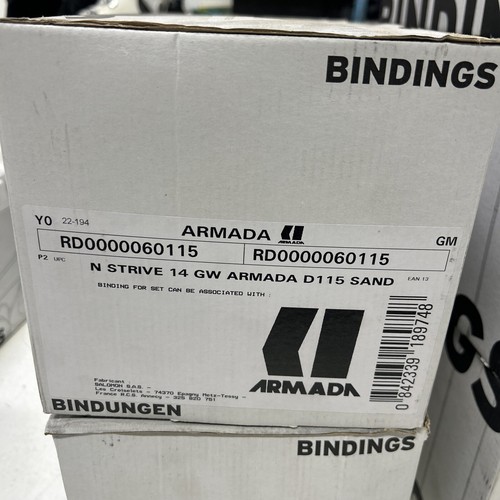 ARMADA RD0000060115 STRIVE 14 GW SKI BINDINGS, BLACK D115 SAND, NIB #f6 ...