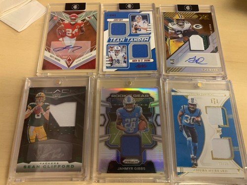 NFL lot Rookie Autos Numbered Patches RPA & more Gibbs Goff Chuba ...