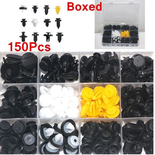 150Pcs Car Body Plastic Push Pin Rivet Fasteners Trim Panel Moulding ...