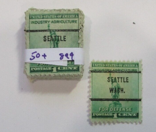 U.S. USED PRECANCEL BUNDLEWARE (1) 50+ SEATTLE, WASH. Sc#899 1c DEFENSE ...