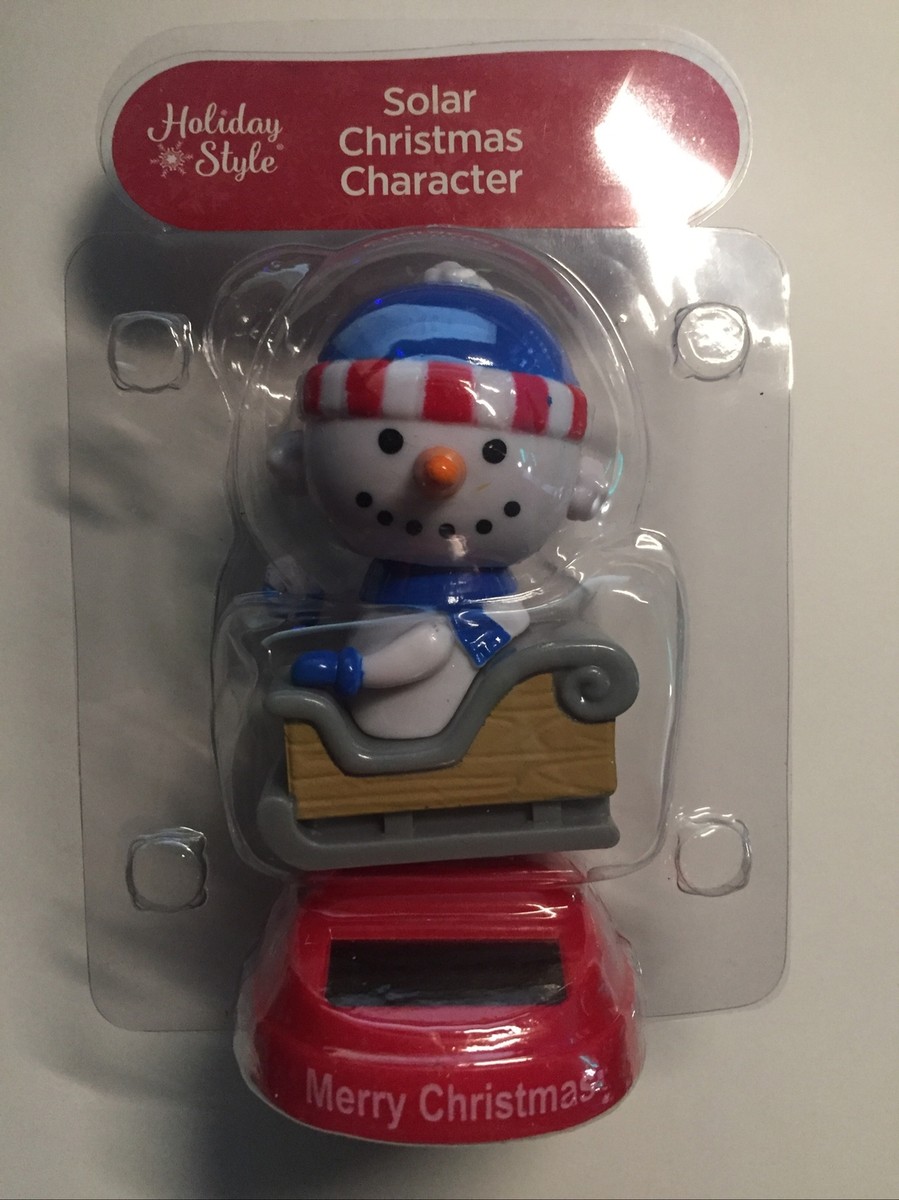 Solar Powered Toys Christmas 6Pcs Christmas Solar Dancing Toys Snowman