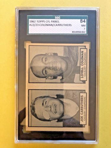 1962 Topps # 22/23 Joe Carruthers / Lovell Coleman Calgary Stampeders ...