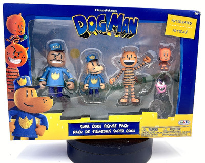 Dog Man 5-Pack Figures Petey Lil Petey Chief Flippy Jakks Pacific ...
