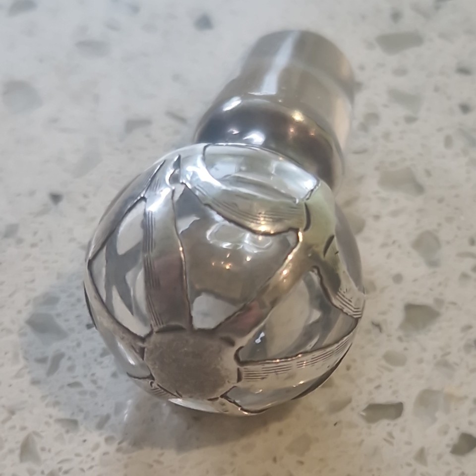 Solid Silver Overlay Scent Bottle dates circa 1900 | eBay UK