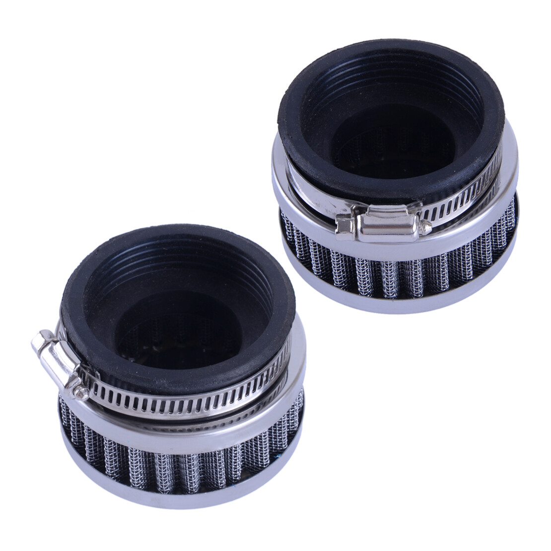 2x 52-58mm Carb Air Filters with Clamp Set For Motorcycle Pit Dirt Bike ...