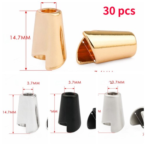 30X DIY Alloy Rope Lock Ends Cord Stopper Bell Rope for Hoodie Pants ...