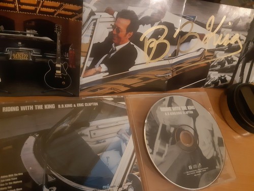 BB KING autograph cd album ERIC CLAPTON hand signed live RIDING WITH ...