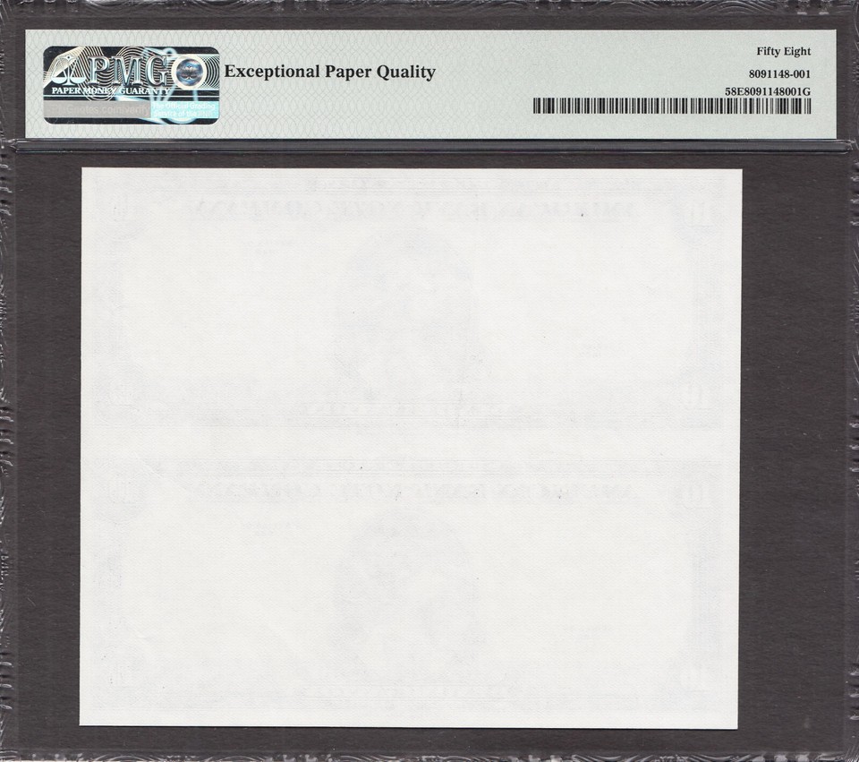 American Bank Note Company 10 Units UNCUT TEST NOTE 1960s-70s Abt UNC ...