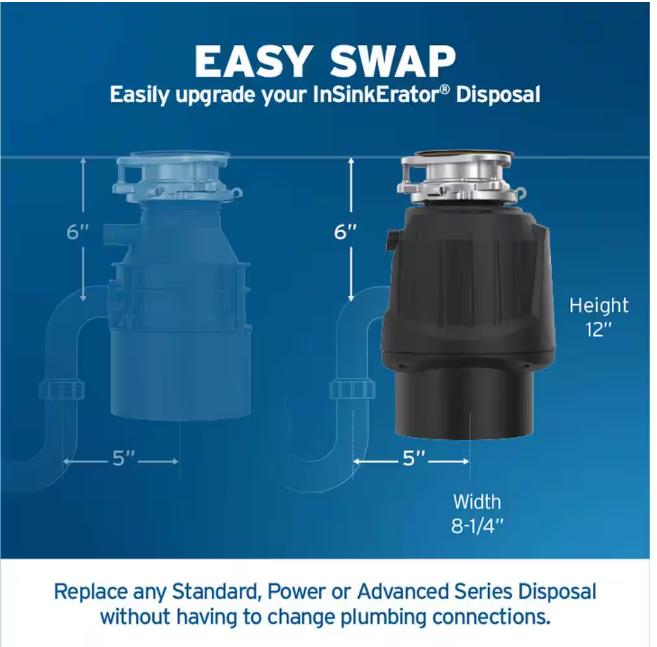 Insinkerator Power 900, 3/4 HP Garbage Disposal, Power Series EZ ...
