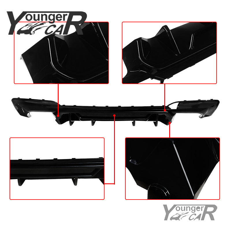 Rear Bumper Diffuser For 2018-2021 BMW X3 G01 M40i M-Sport Splitter ...