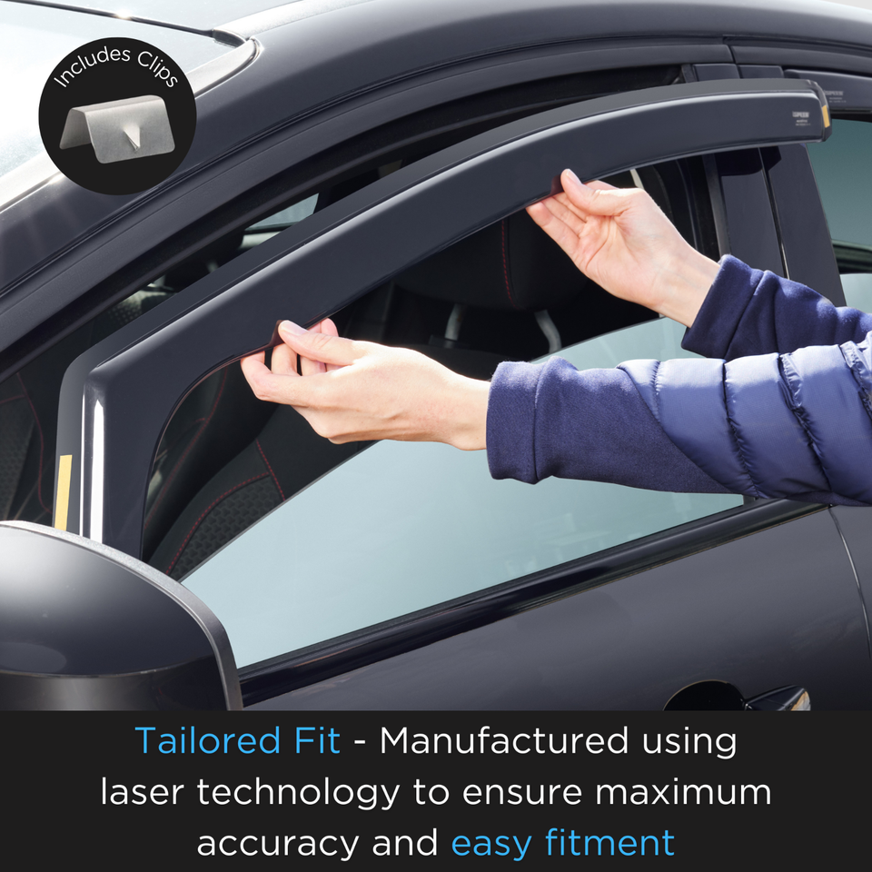 ISPEED Wind Deflectors for Ford Focus MK3 2011-2018 5-Door Estate 4pc ...