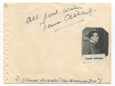 Frank Allenby Signed Album Page Autographed Actor The Flame And The ...