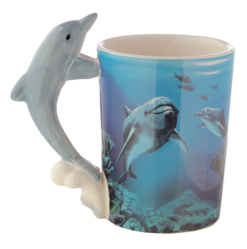 Animal Shaped Handle Ceramic Mug Tea Coffee Cup Novelty Gift Jungle ...