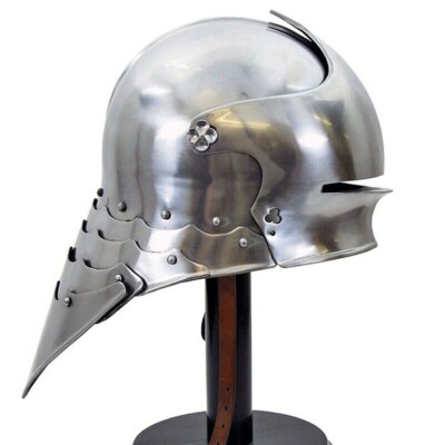 Medieval Gothic Helmet, Larp Cosplay Battle Warrior German Armour ...