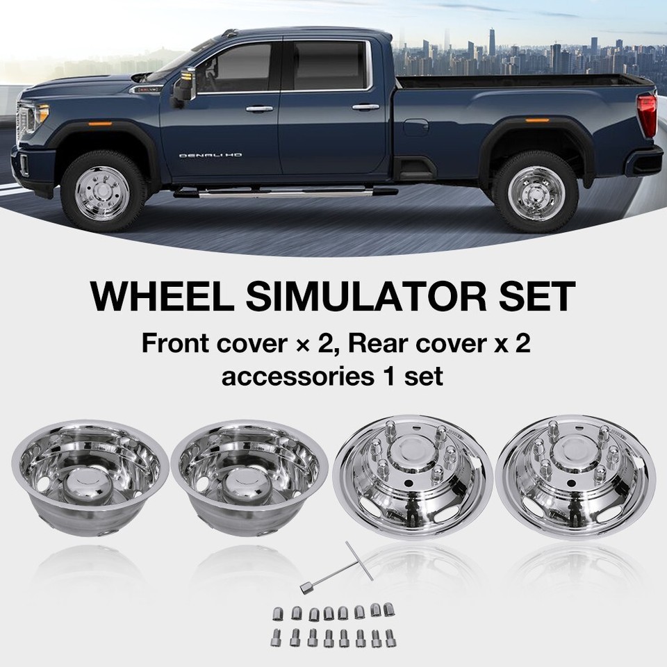 For 2011-2021 GMC Chevy 3500HD 17" Stainless Steel Dually Wheel ...