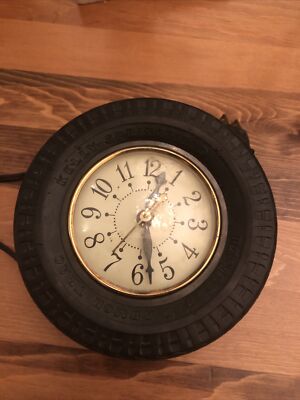 Vintage Kelly Springfield rubber tire electric clock | eBay
