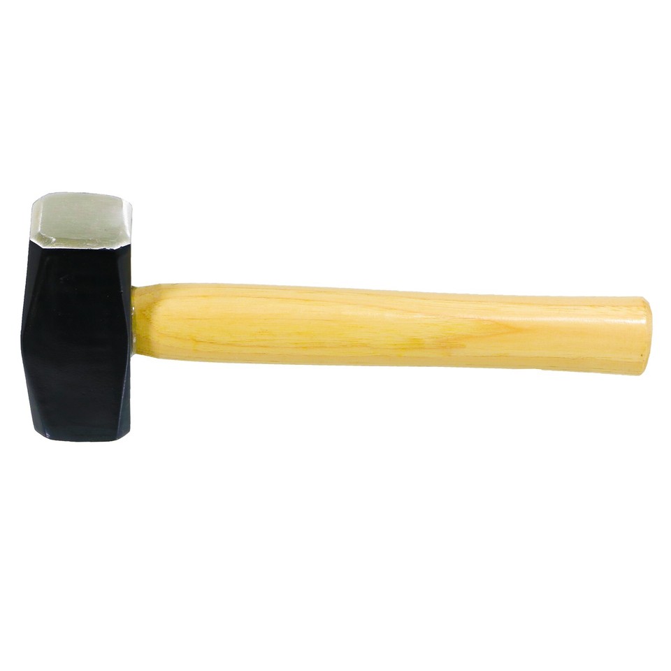 Lump Hammer 4lb Hickory Shaft Heavy Duty Sledge Club 2kg Hardened Steel ...