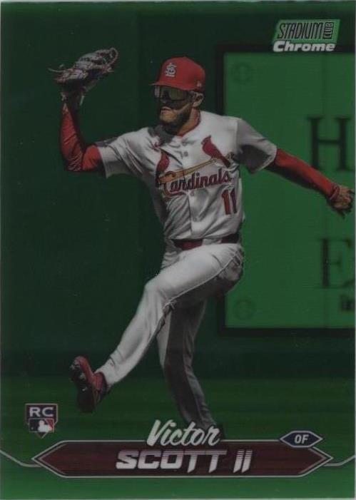 2024 Topps Stadium Club - Victor Scott II #23 Chrome Green Refractor ...