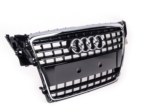 New Genuine Audi A4 B8 Front Radiator Grille Assembly Glossy Black ...