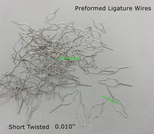 100pcs Dental Orthodontic Wires Preformed Ligature Ties Brackets Short ...