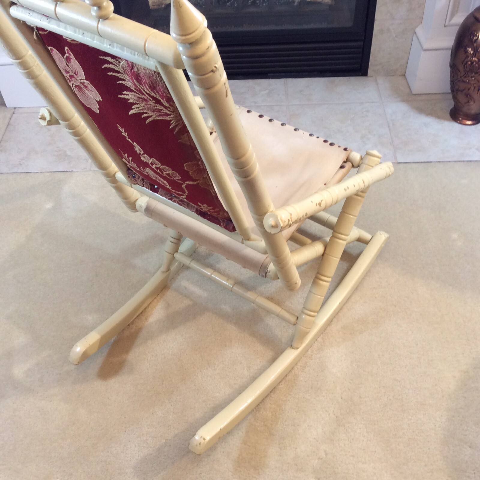 1800s Antique Victorian Carpet Rocker - Hunzinger/Eastlake Style | eBay