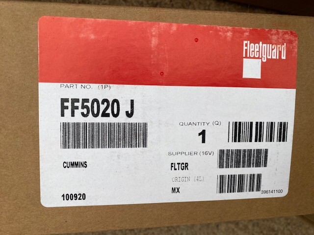FLEETGUARD FF5020 - Fuel filter cross reference