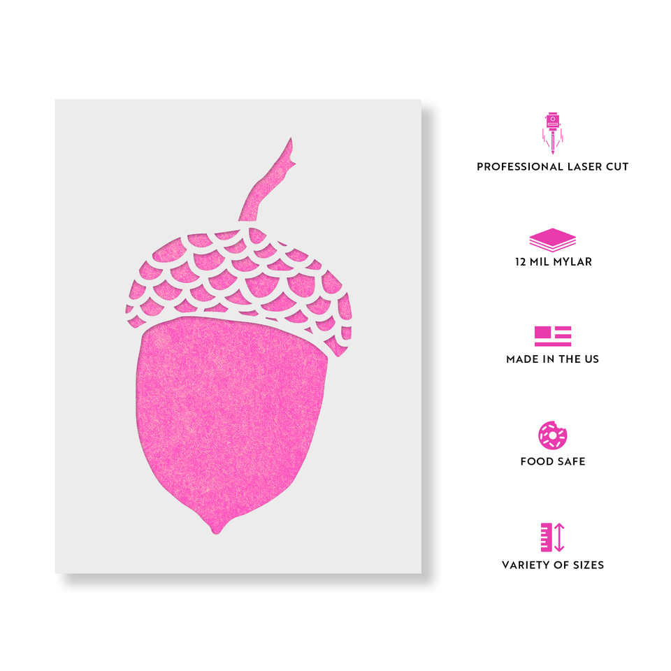 Acorn Stencil - Reusable Mylar Stencils for Painting | eBay